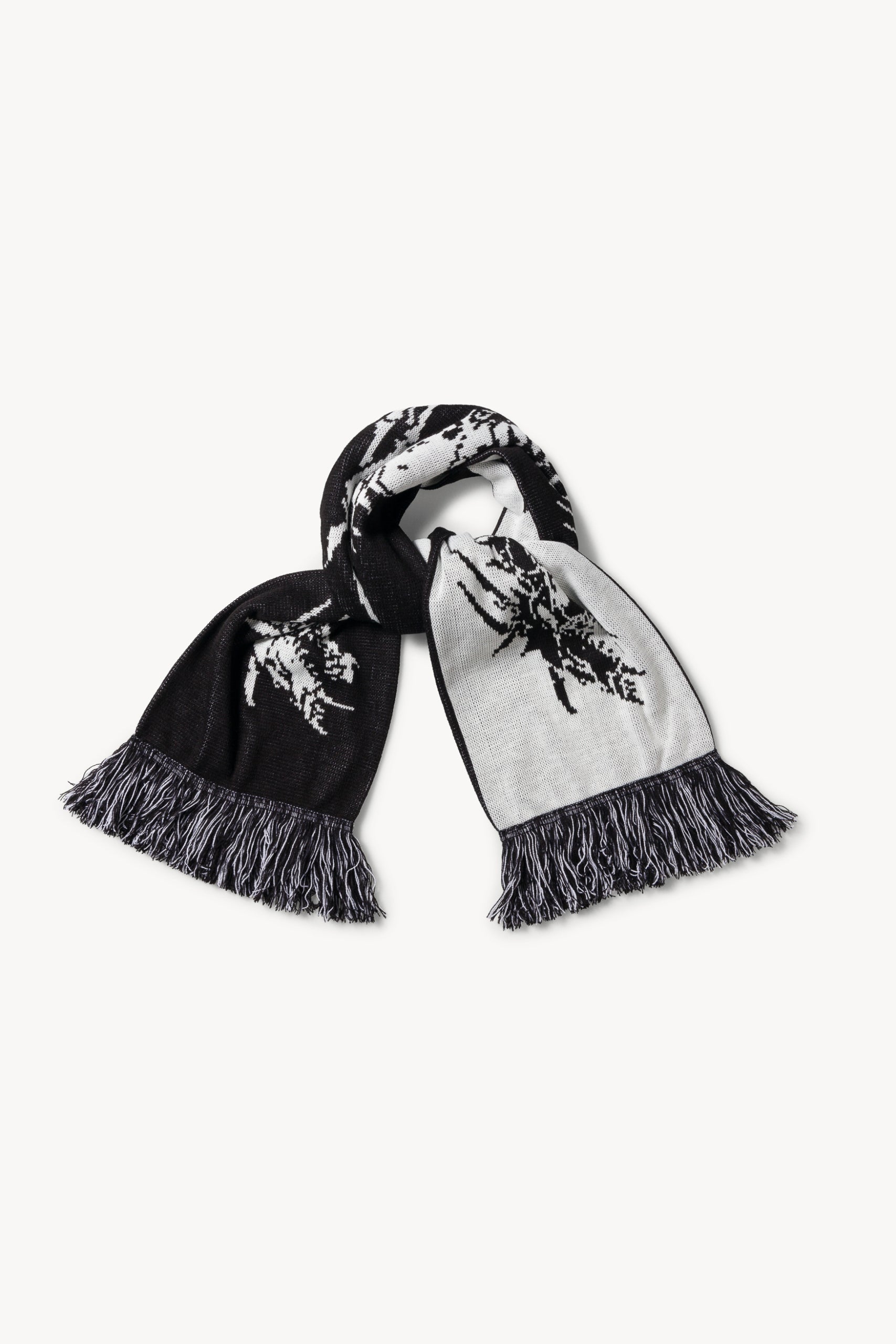 Dragon Skeleton Scarf Black & White – Aries